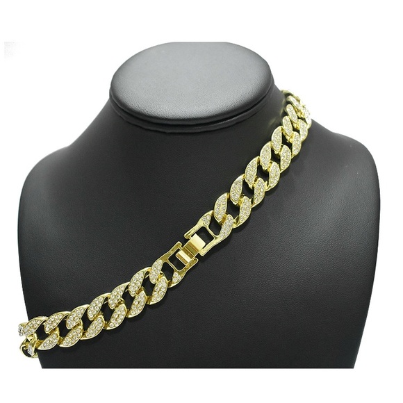 Accessories | 14k Gold Plated Iced Out Set | Poshmark